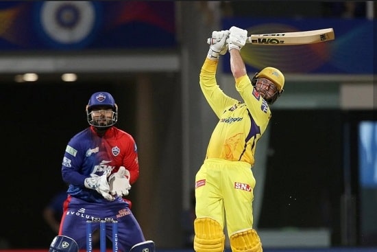 Devon Conway pesnê MS Dhoni dide Piştî 87-Run Knock li hember Paytextên Delhi di IPL 2022 ...